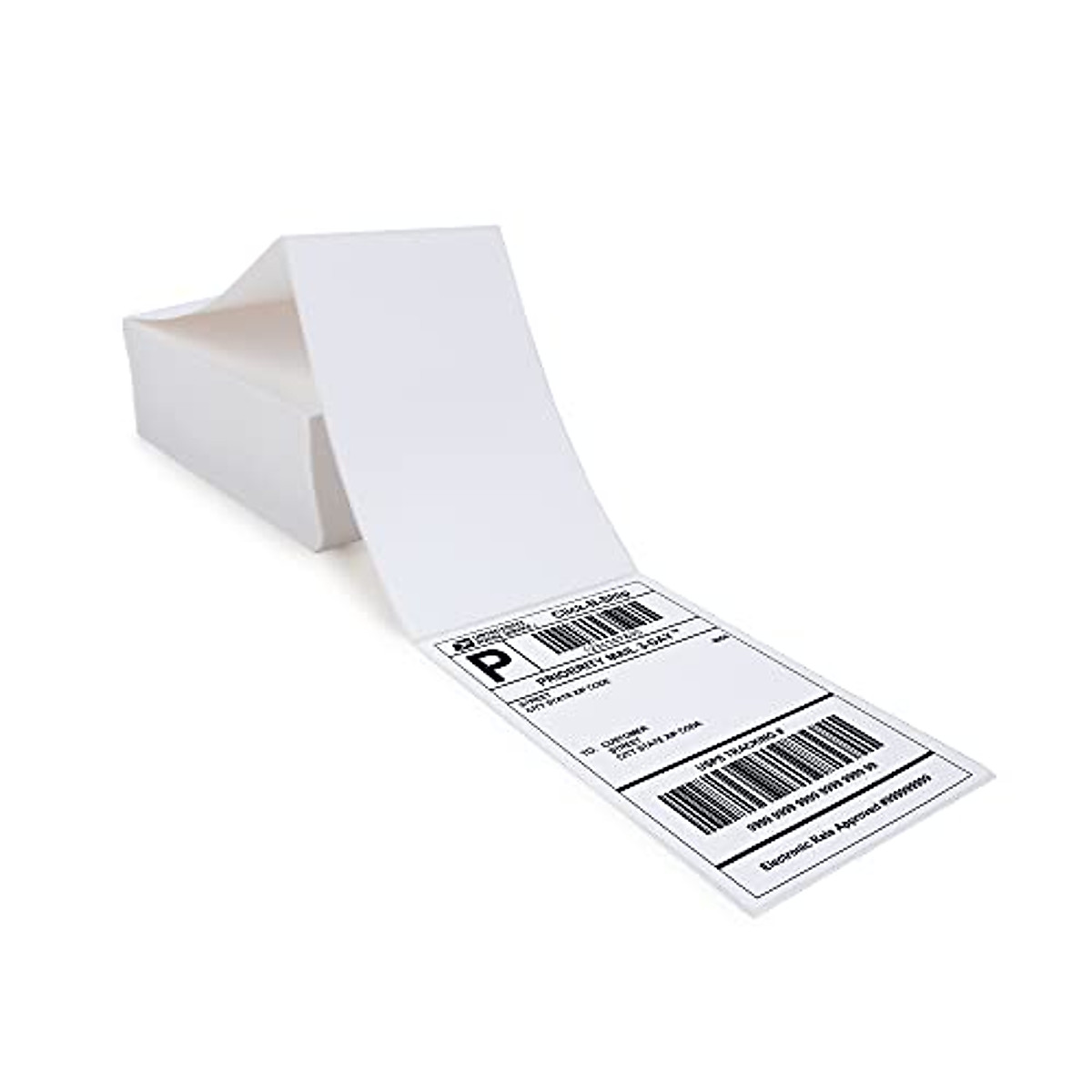 L LIKED 4x6 Direct Thermal Labels, 500pcs Perforated Fanfold, Compatible Zebra & Rollo Printers
