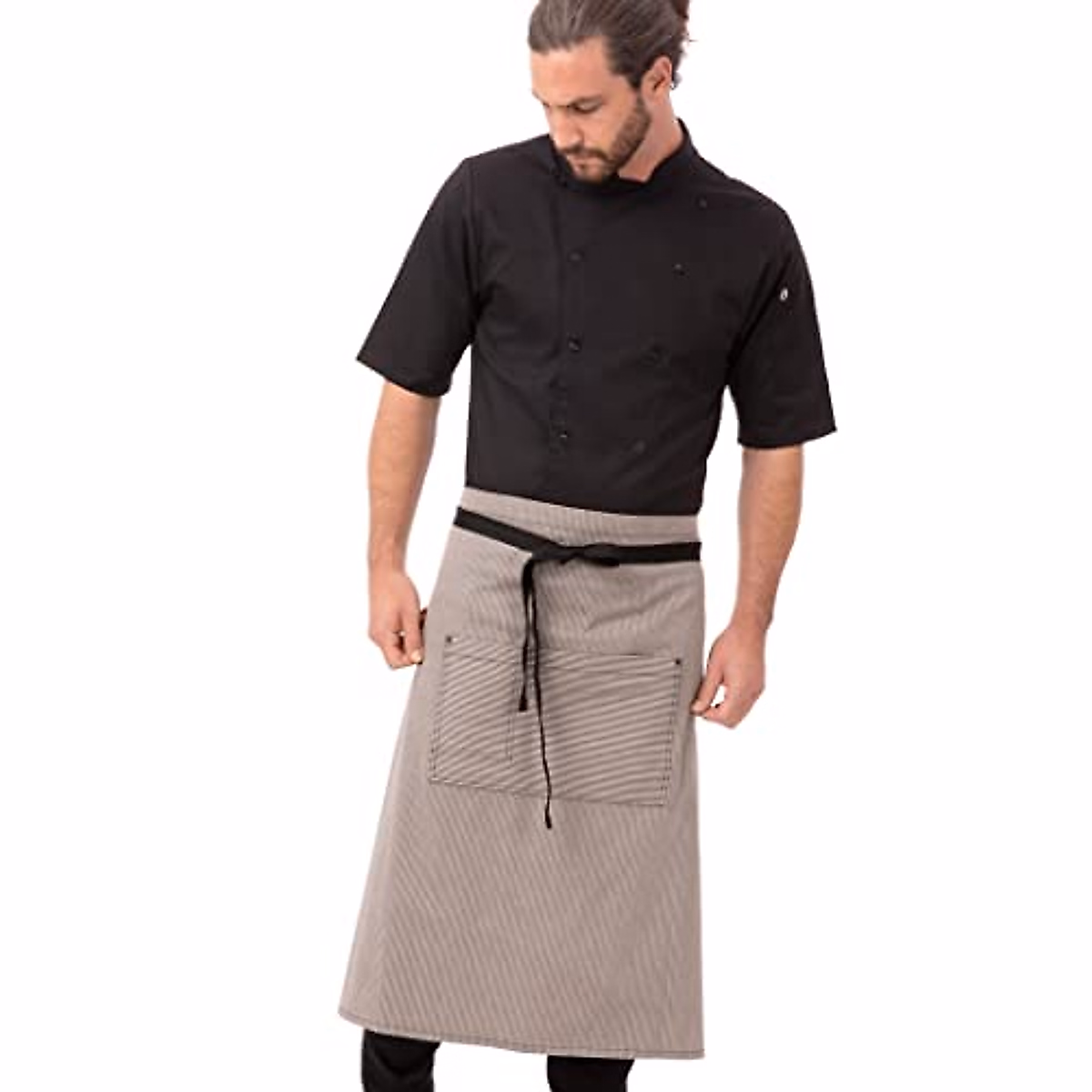 Chef Works Unisex Portland Bistro Apron, Black, One Size
