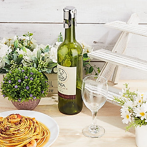 12 Pcs Stainless Steel Champagne Stopper Reusable Bottle Sealer Wine Corker Champagne Cork Stopper with a Built in Sealing Plug Compact Champagne Saver Plug for Cava Prosecco