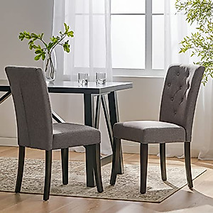 Christopher Knight Home Nyomi Fabric Dining Chair, Brown And White