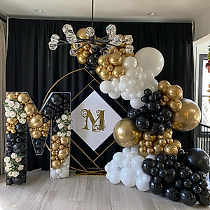 FOTIOMRG Black Balloons 12 inch, 100 Pack Black Latex Balloons for Birthday Graduation Baby Shower Father's Day Party Decorations