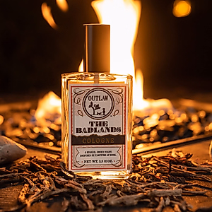 Smoky & Woody Cologne with notes of Cedar and Campfire - The Badlands Cologne by Outlaw - Men's or Women's Cologne