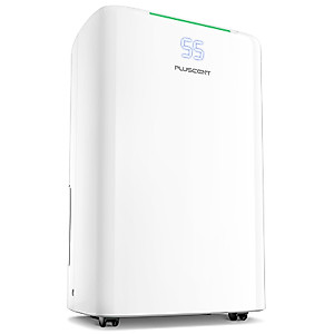 5000 Sq.ft Energy Star Dehumidifier for Basement, PLUSCENT 52 Pints Quiet Dehumidifiers with Drain Hose for Home Large Room Bedroom, Smart Humidity Control & Monitor, 4 Operation Modes, 24H Timer
