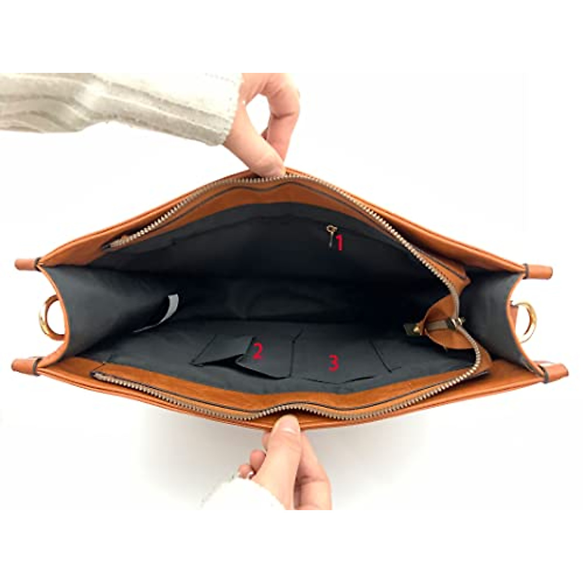 HAIBOLAN Shoulder Bag for Women Leopard Adjustable Guitar Strap Crossbody Purse Vegan Leather Bucket Handbags (A-Brown)