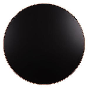 FUWU HOME Wood Round Mirror 24" Circle Wall Mirror Farmhouse Bathroom Vanity Mirror for Living Room Bedroom Entryway Modern Decoration (24" Freely Natural Beech Wood)