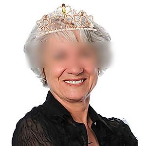 Retirement Decorations Party Sash and Crown for Women - Fabulous Set: Glitter Sash + Gold Rhinestone Premium Metal Tiara - Christmas Gift for Her