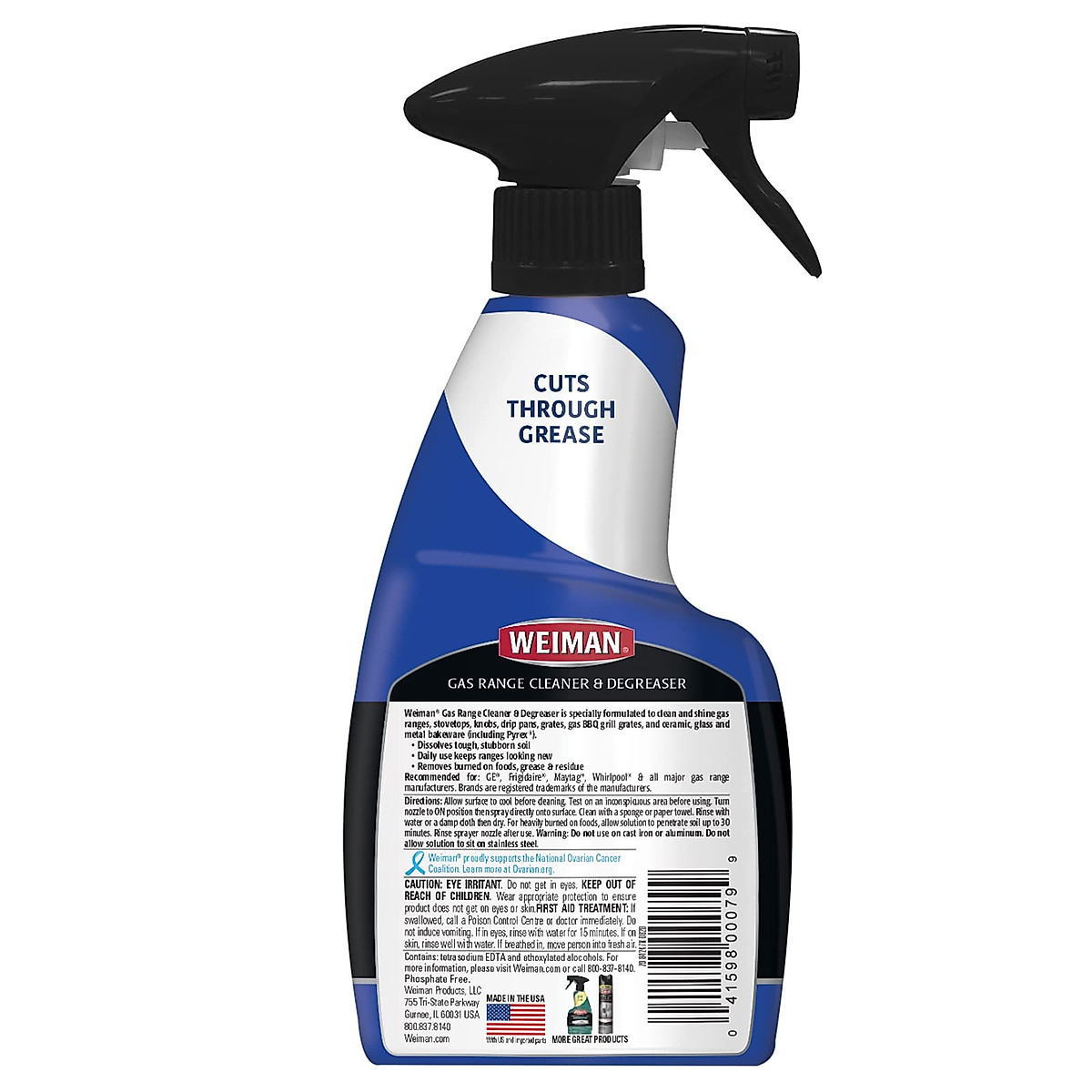 Weiman Gas Range Cleaner and Degreaser - 12 Ounce - Packaging May Vary