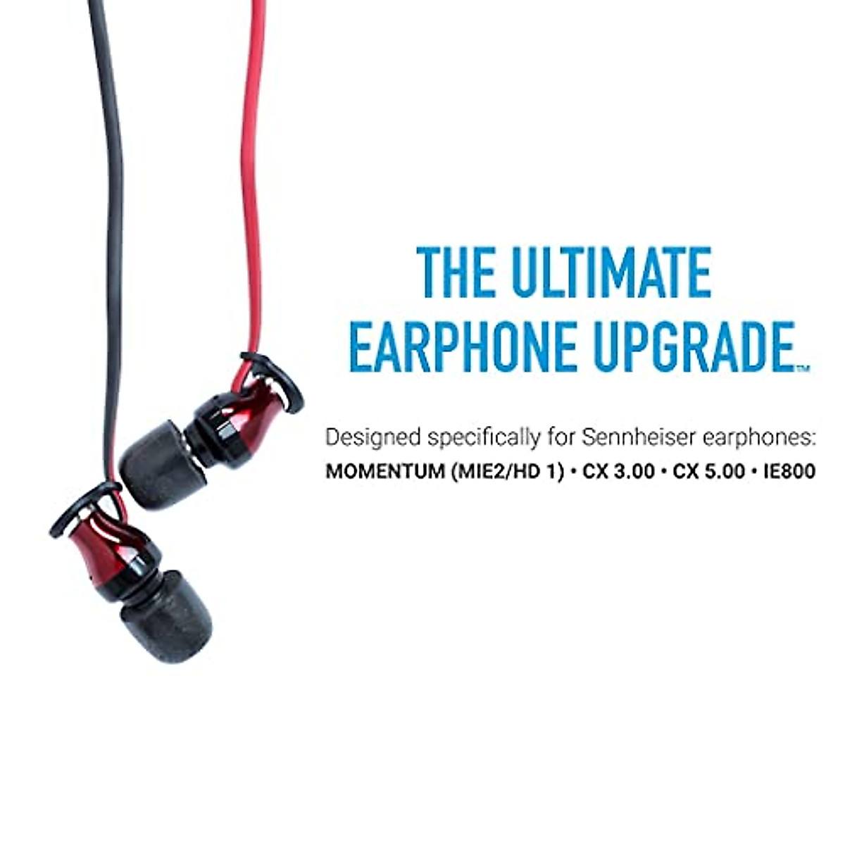 Comply Isolation Noise Cancelling Memory Foam Earphone Tips for Sennheiser HD1 Momentum MIE2, IE 800 S, CX 3.00, 5.00 and 7.00BT, Premium Replacement Earbud Tips, Comfortable Secure Fit(Medium,3 Pair)