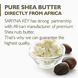 Saryna Key Shampoo for Damaged Hair with Pure African Shea Butter and Body Lotion Gift - - Sulfate Free, No Parabens, Cruelty Free (300ml/10.14oz)