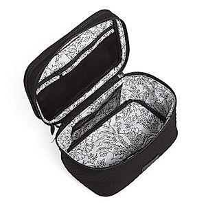 Vera Bradley Women's Microfiber Brush Up Cosmetic Makeup Organizer Case, Black, One Size