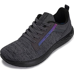 WHITIN Men's Wide Width Toe Box Road Running Size 11 11.5 Tennis Sports Breathable Indoor Lightweight Gym Rubber Non Slip Cushioned Grey 45