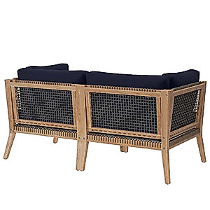 Modway Clearwater Love Seats, Loveseat, Gray Navy