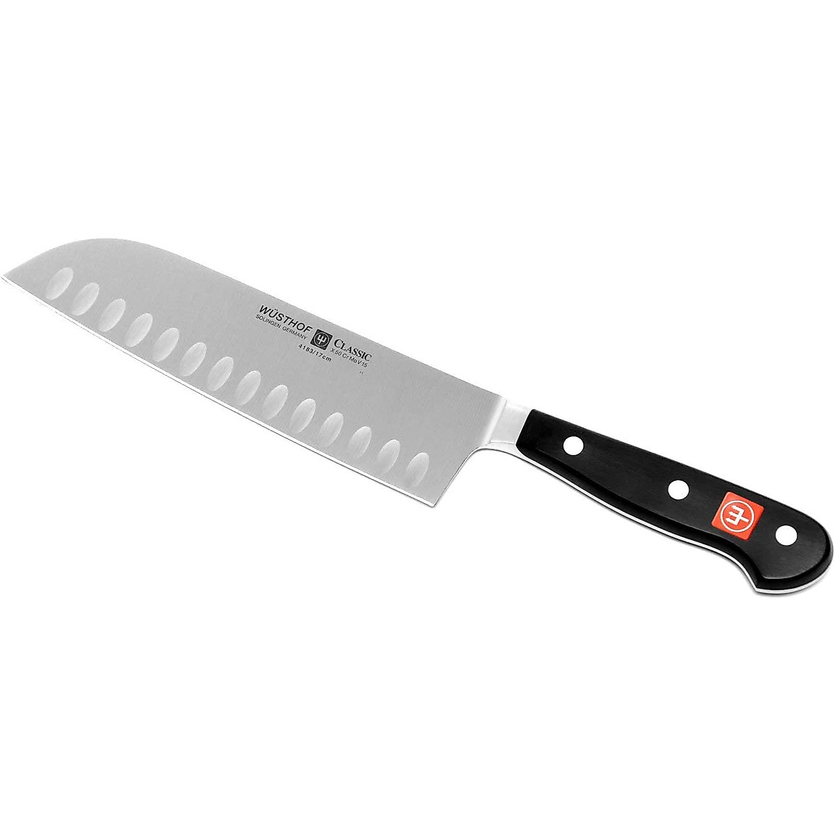 Wusthof Trident 4183 Forged Santoku with Granton Edge Knife - Classic 7" Blade