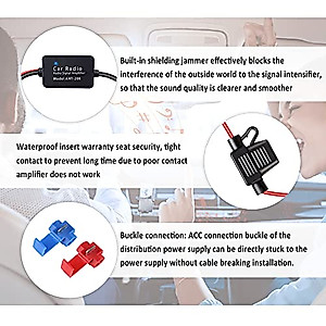 Hidden Car Antenna Booster Amplifier Strengthen 25db,Universal 12V FM AM Radio Antenna Adapter for Car Stereo,Audio,Radio,Media,Head Unit Receiver