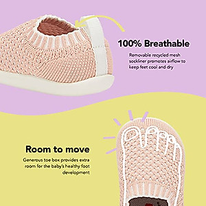 See Kai Run Baby Knit - Slip-On First Walker Shoes for Infants, Pink, Infant 5