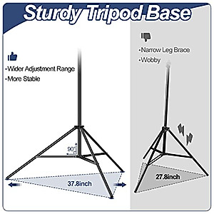 FOTOUMGL Backdrop Stand 10x6.5ft, Wide Tripod- Adjustable Photo Backdrop Support System for Parties Background, Photoshoot, Photo Video Studio - Photography Kit with Spring Clamp, Sand Bag, Carry Bag