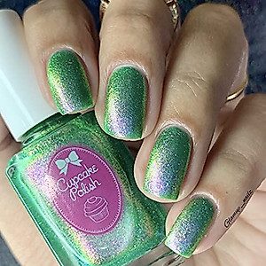 Bermuda Triangle - Grass Green Shimmer Nail Polish by Cupcake Polish