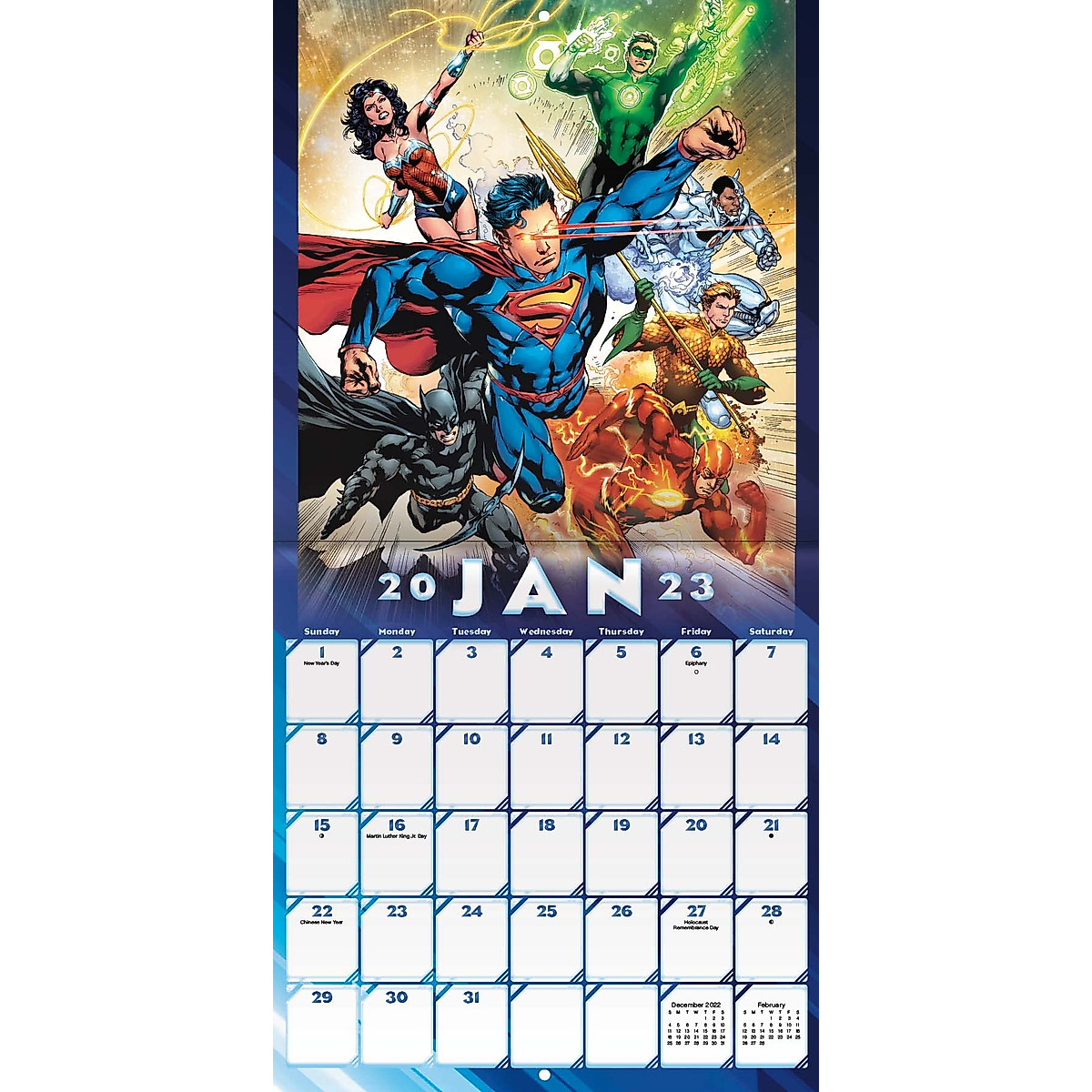 2023 DC Comics The Justice League (Classic) Wall Calendar