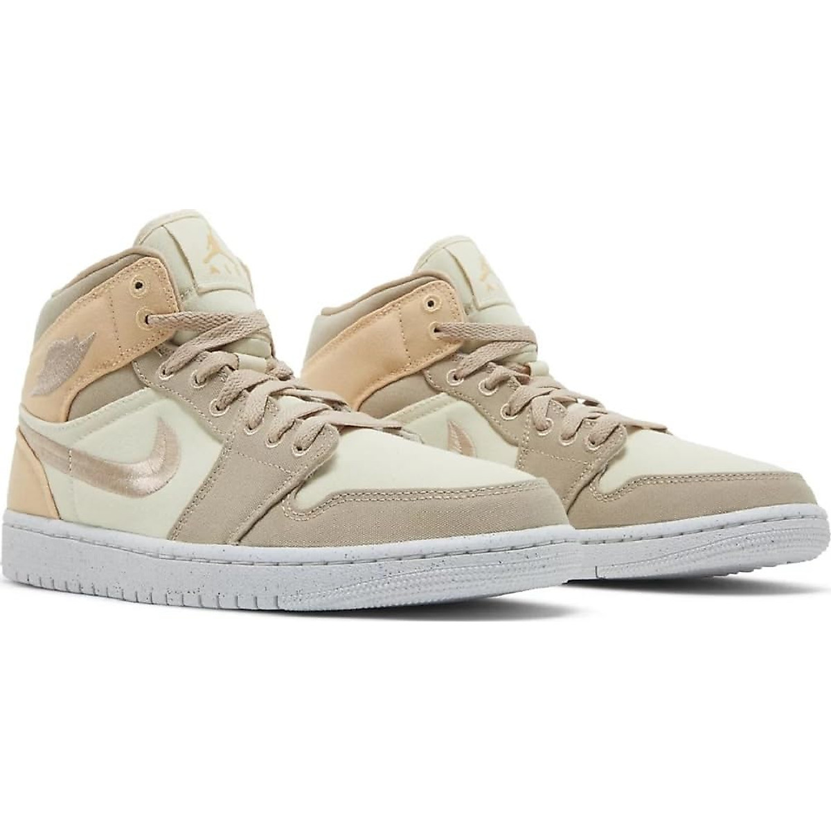 Women's Air Jordan 1 Mid SE Canvas (DV0427 102) - 9 Muslin/Celestial Gold/Sail/Desert