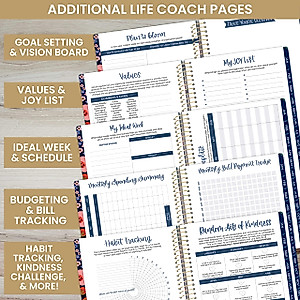 bloom daily planners 2024 Pocket Planner - 4” x 6” - (January 2024 - December 2024) - MINI Weekly/Monthly Agenda Organizer & Calendar Book - Poppy Meadow