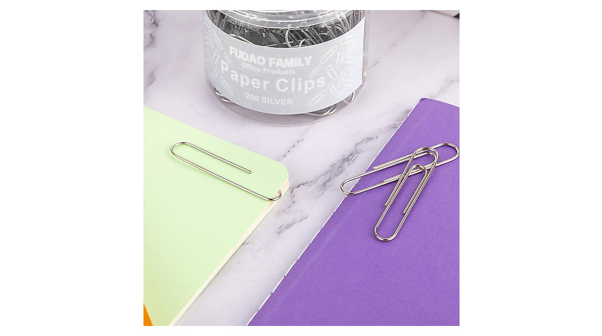 Jumbo Paper Clips 2 Inch - 200 Large Clips for Office & School