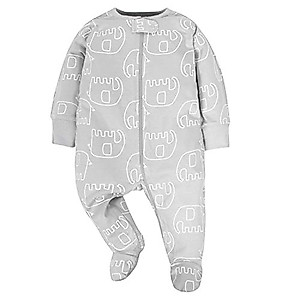 Gerber Unisex Baby 4 Pack Sleep 'N Play Footie Animals Green 0-3 Months