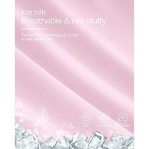 JOYSPELS Ice Silk Workout Tank Tops for Women Cool-Dry Sleeveless Loose Fit Yoga Shirts Athletic Pink