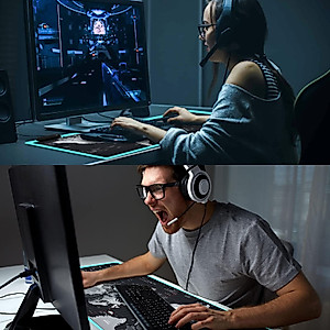 Roxooze Gaming Mouse Pad,Extra Large RGB Mouse Pad with Non-slip Rubber Base，Extended XL Led Desk Mat Ultra Smooth Surface Waterproof for Computer Laptop Home PC Gamer 35.43 x 15.75inch(World Map)