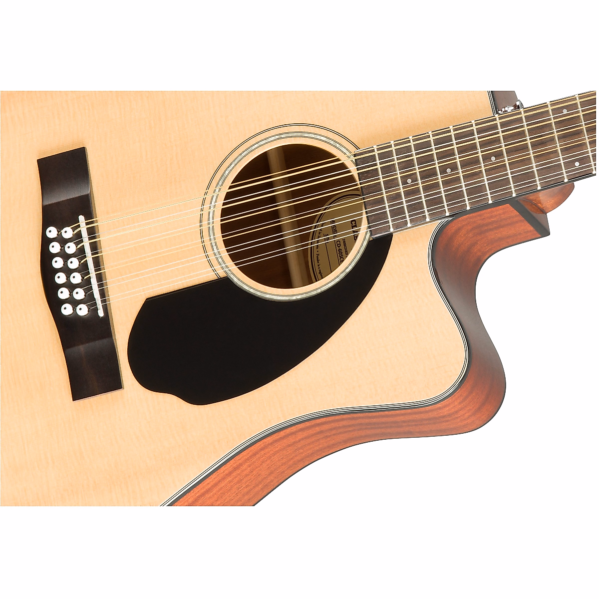 Fender CD-60SCE Acoustic-Electric Dreadnaught Body Style-Natural Finish, Right, 12-String Guitar (0970193021)