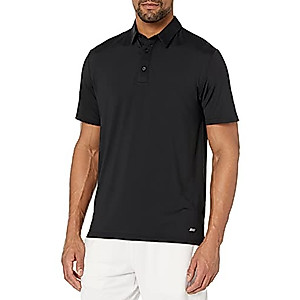 Amazon Essentials Men's Slim-Fit Tech Stretch Polo Shirt, Black, X-Small