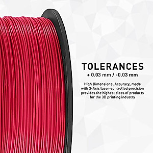PETG 3D Printer Filament 1.75mm Diameter - No Tangle, No Clogging - Dimensional Accuracy +/-0.003mm, Glass Edge Glow, 1kg