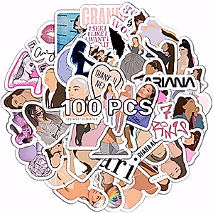 BulbaCraft 100Pcs Ariana Stickers - Pop Singer Stickers, R&B‎ Singer Stickers, Stickers for Teens, Music Stickers for Laptop, Stickers for Teens, Teen Girl Gifts