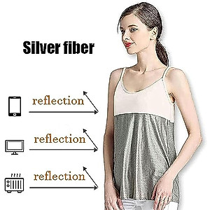 Anti-Radiation Clothing EMF Maternity Clothes, Maternity Scarf Protective Fabric Against Radiation in Silver Fiber Stretching Driver Breathing Reducing The