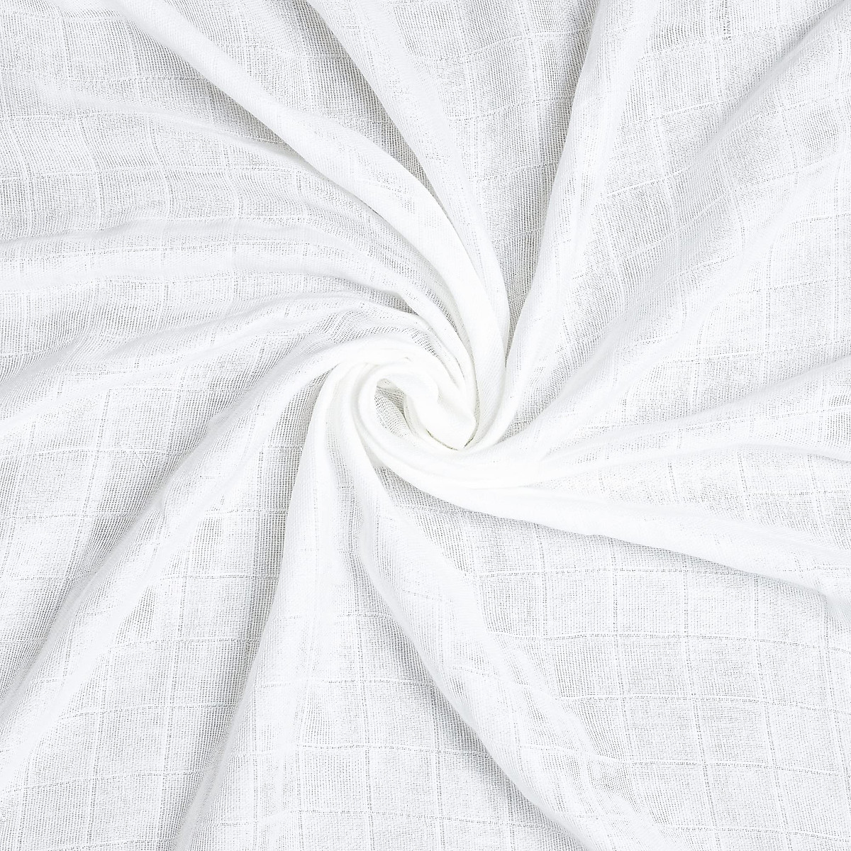 100% Organic Cotton Muslin Car Seat Cover for Babies - Lightweight, Breathable Infant Car Seat Canopy to Protect from Sunlight and Dust - Fits Any Infant Car Seats - 44"x30" (White)