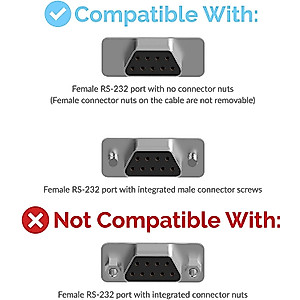 SABRENT USB 2.0 to Serial (9 Pin) DB 9 RS 232 Converter Cable, Prolific Chipset, HEXNUTS, [Windows 11/10/8.1/8/7/VISTA/XP, Mac OS X 10.6 and Above] 2.5 Feet (CB-DB9P)