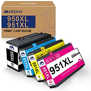 950XL 951XL Remanufactured Ink Cartridge for HP 950 951 XL High Yield Compatible with OfficeJet Pro 8600 8610 8615 8620 8625 8630 8100 276dw 251dw (Black, Cyan, Magenta, Yellow, 4XL Combo Pack)