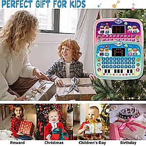 Wenbeier Kids Tablet Toddler Learning Pad with LED Screen Teach Alphabet Numbers Word Music Math Early Development Interactive Electronic Toy for Boys & Girls 3 Years+