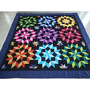 LENAILIN 50PCS 10" x 10" 10 Solid Colors Quilting Fabric 100% Cotton Bundle Squares for Quilting Sewing Precut Squares Sewing Quilting Patchwork Scraps for DIY Crafting