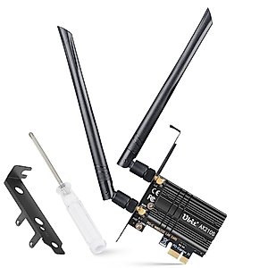 Ubit WiFi Card 6E 5400Mbps for Intel (6GHz&5Ghz&2.4GHz) PCIe WiFi Card, BT 5.2, PCIe Network Card with OFDMA,Ultra-Low Latency, Supports Windows 10/11 (64bit)