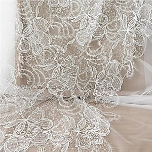XMTXZYM 3 Meter Wedding Dress Lace Fabric Dress DIY Fabric