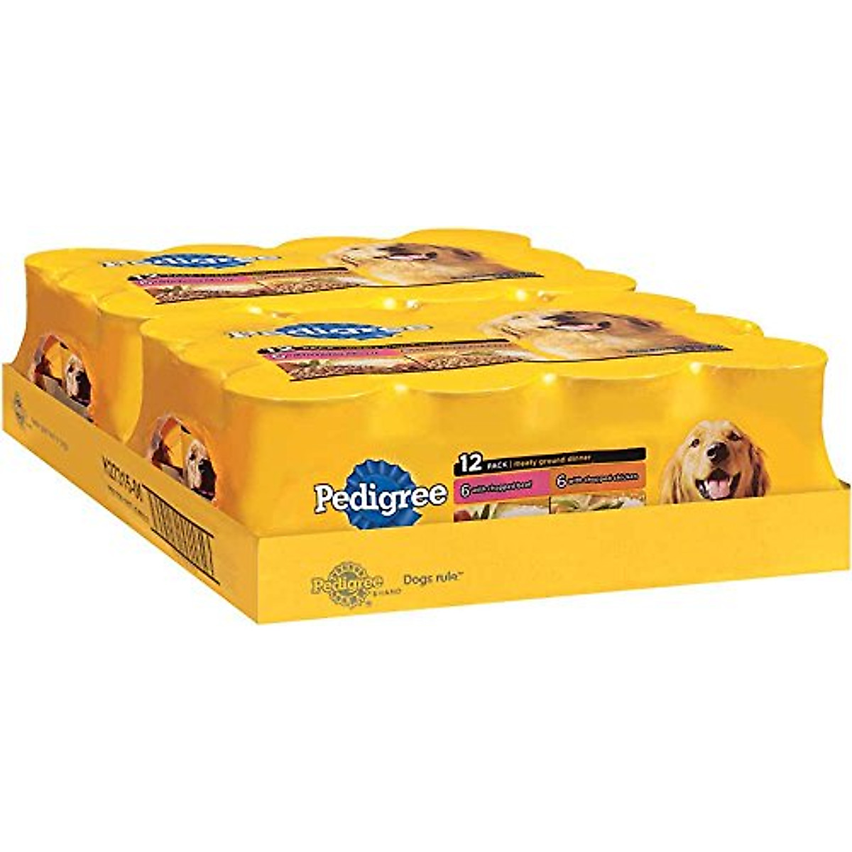 Pedigree Meaty Ground Dinner Multipack Chicken And Beef Dog Food 13.2 Ounces (Two 12-Can Cases)