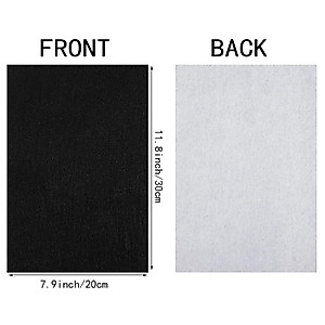 HaoFeiJH Black Felt Fabric，6PCS Self Adhesive Felt Sheet,Self-Adhesive Fabric Liners for Drawers and Boxes, A4 Size Felt Adhesive Sheet (8.3" x 11.8")