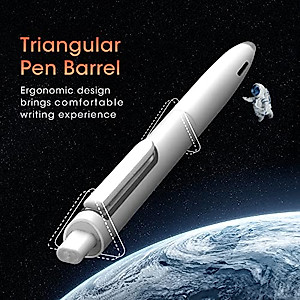 WRITECH Gel Pens Fine Point: 0.5mm No Smear & Smudge Black Ink Pen Click for Journaling Sketching Drawing Notetaking Retractable Extra Finepoint Smooth Writing Silent Pen Set Non Bleed 8ct Up-Gel