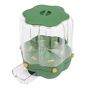 Gagalayong Cereal Grain Container Storage, 6 Compartment Separate Rice Dispenser, 360° Rotating Grain Storage Food Dispenser with Lid for Peanut Barley Millet and Large Grain Cereal (27.55lbs