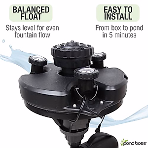 Pond Boss DFTN12003L Floating Fountain With Lights, 50 Foot Power Cord, 1/4 hp