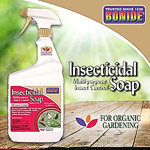 Bonide Insecticidal Soap, 32 oz Ready-to-Use Spray Multi-Purpose Insect Control for Organic Gardening Indoor and Outdoor