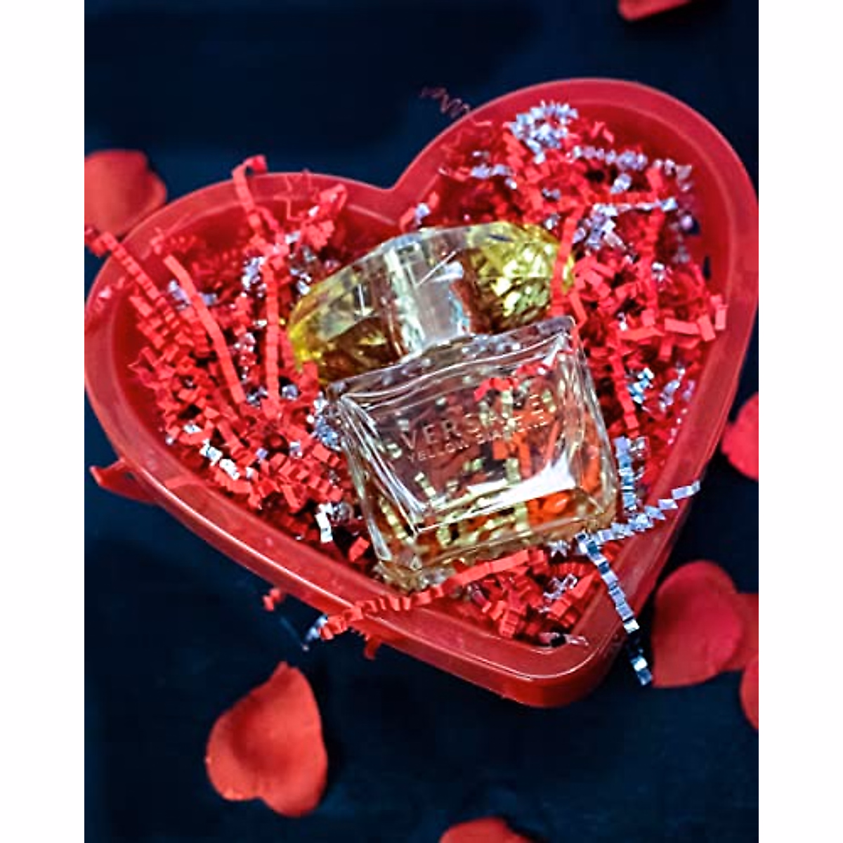 MagicWater Supply Crinkle Cut Paper Shred Filler (1/2 LB) for Gift Wrapping & Basket Filling - Red & Silver