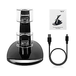 Megadream PS4 Controller Charger, 4 Controller USB Charging Station Dock, PlayStation 4 Charging Station for Playstation4 / PS4 / PS4 Slim / PS4 Pro Controller