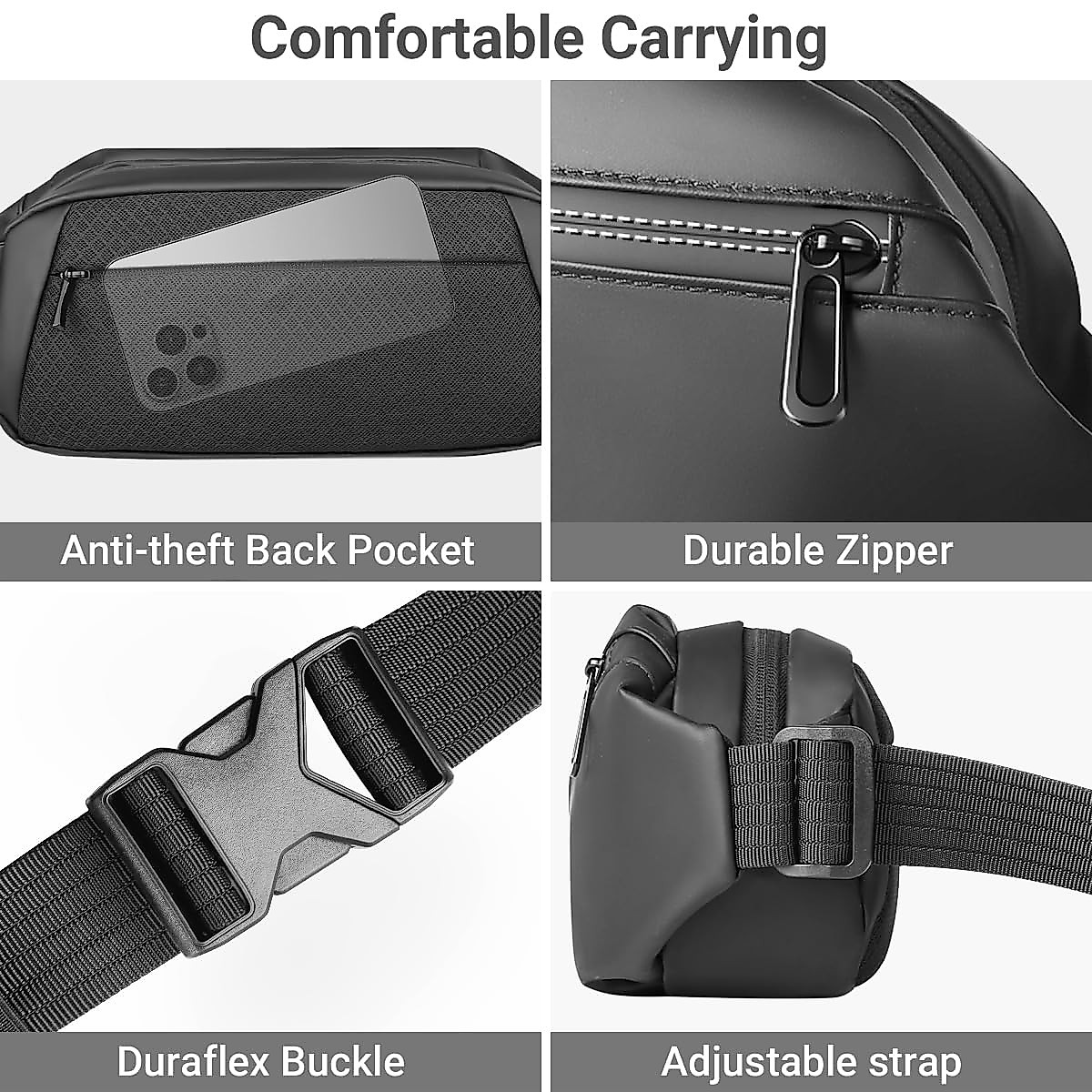 Sling Crossbody Bag for Men,Small Shoulder Bag Chest Bag Cross Body Bag Sling Backpack,7.9 Inch Compact Waterproof Lightweight Casual Daypack for Men Women Travel Hiking Walking Work Gym Outdoor Sport