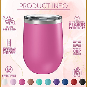 UNITED CRAFT SUPPLIES Personalized Bridesmaid Wine Tumbler W/Name & Title, Bridesmaid Gifts, 10 Colors 12 Birth Flower, Engraved Stemless Wine Tumbler W/Lid, Bridesmaid Proposal Gifts